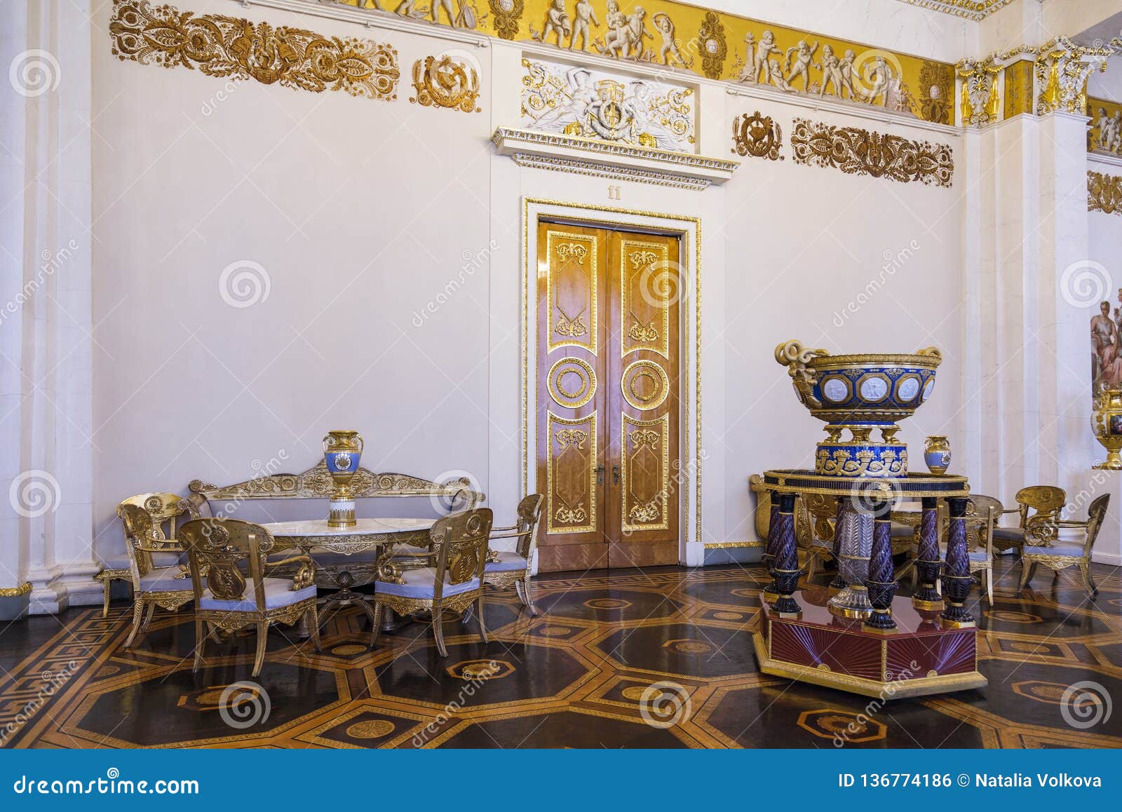 State Russian Museum, the Interior of the White Column Hall, Editorial ...