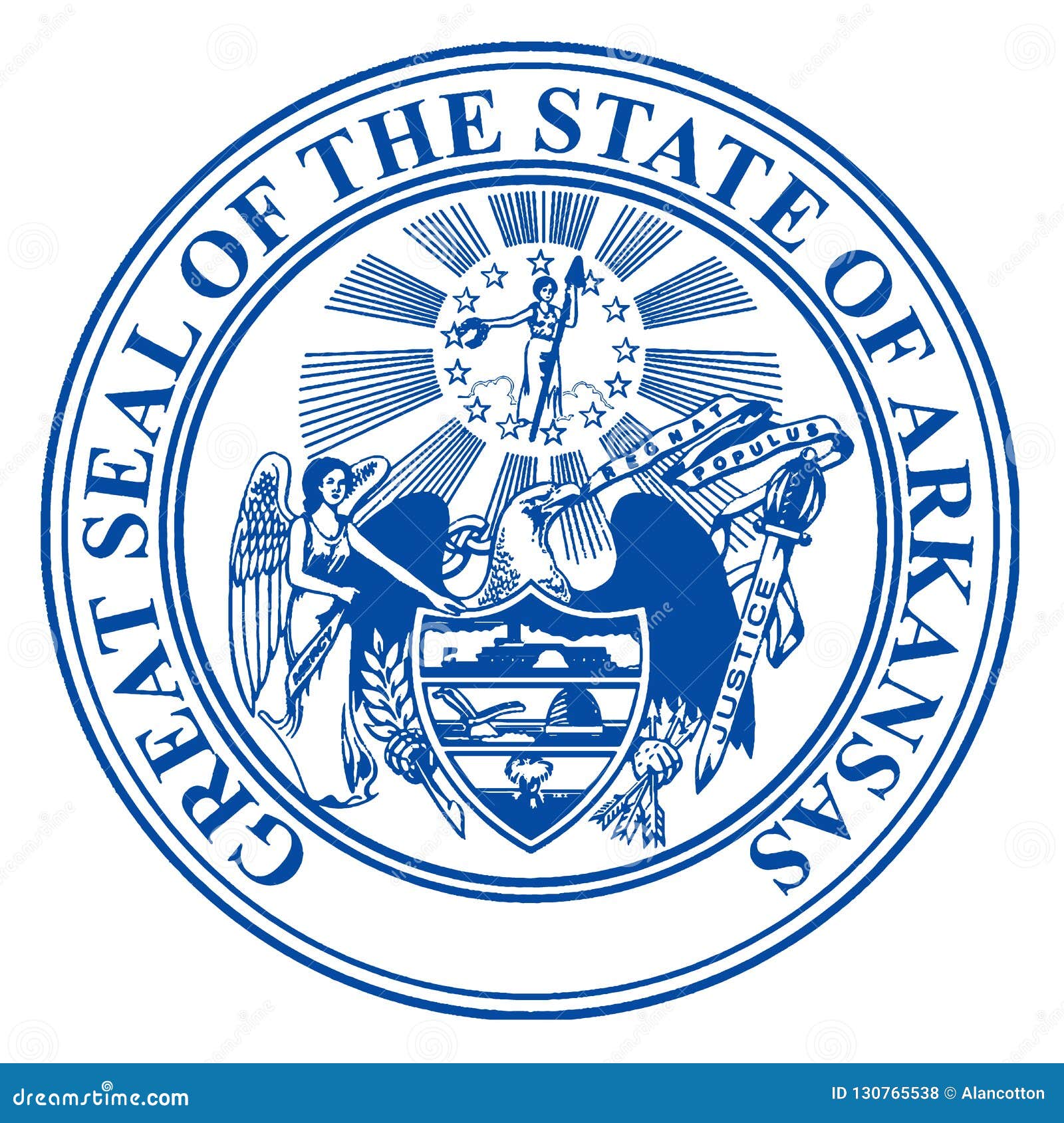 State Seal of Arkansas stock illustration. Illustration of graphic ...