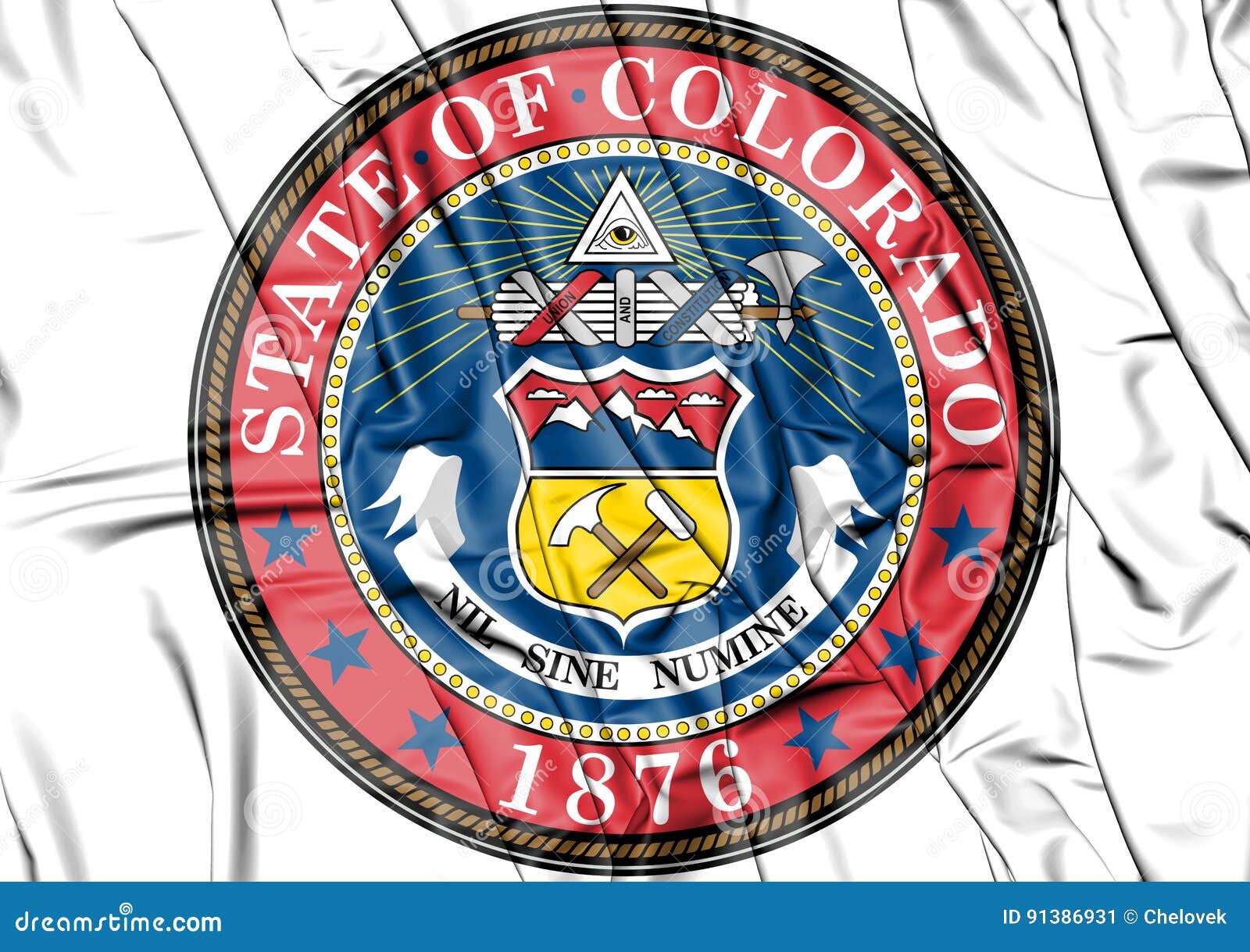State Seal of Colorado, USA. Stock Illustration - Illustration of fold ...