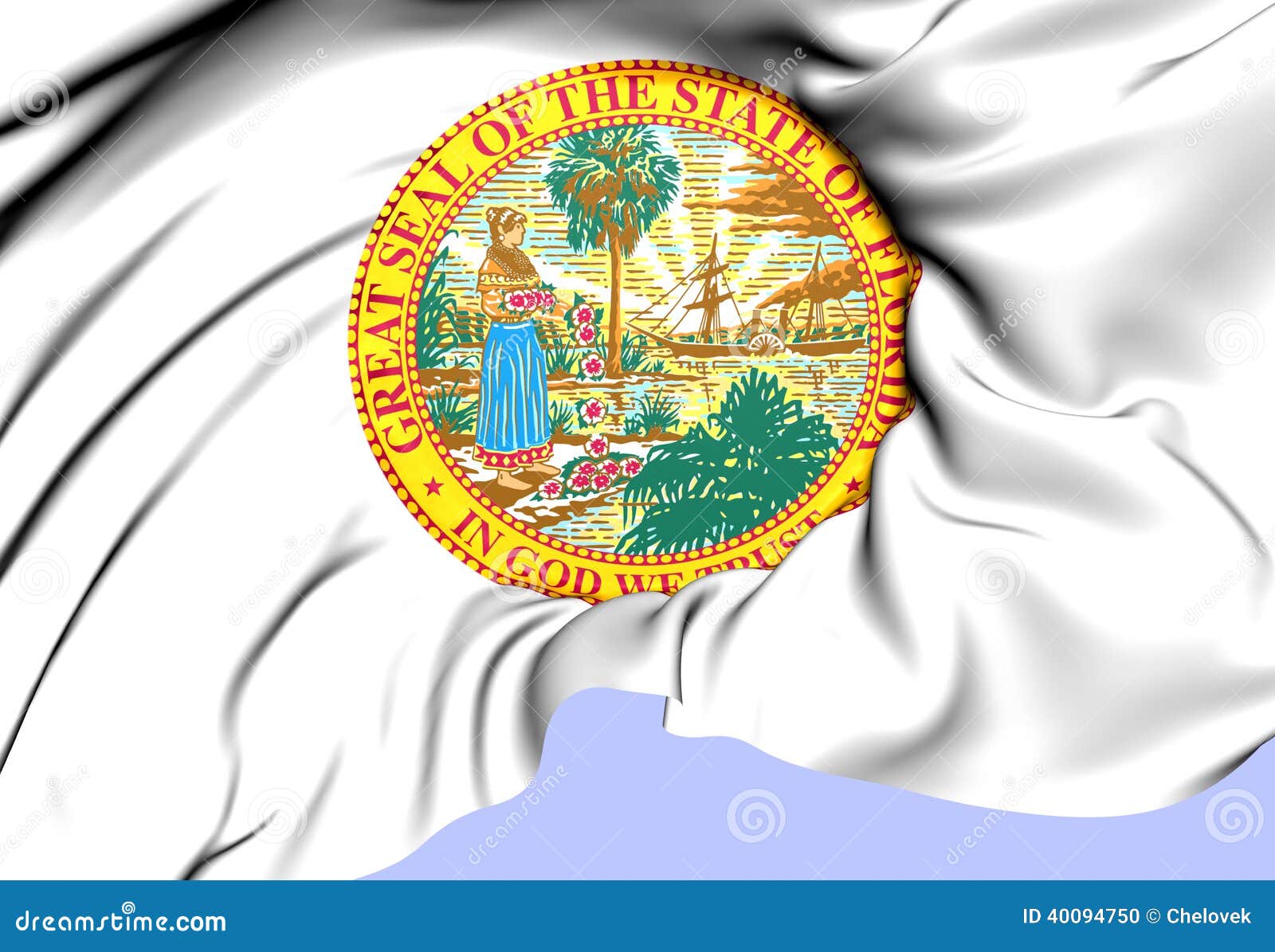 State Seal of Florida stock illustration. Illustration of flag - 40094750