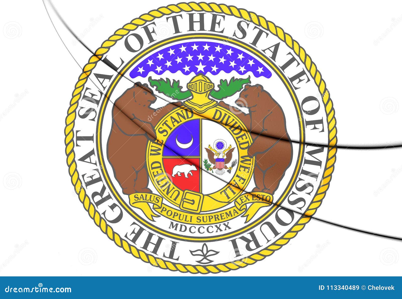 State Seal of Missouri, USA. Stock Illustration - Illustration of ...
