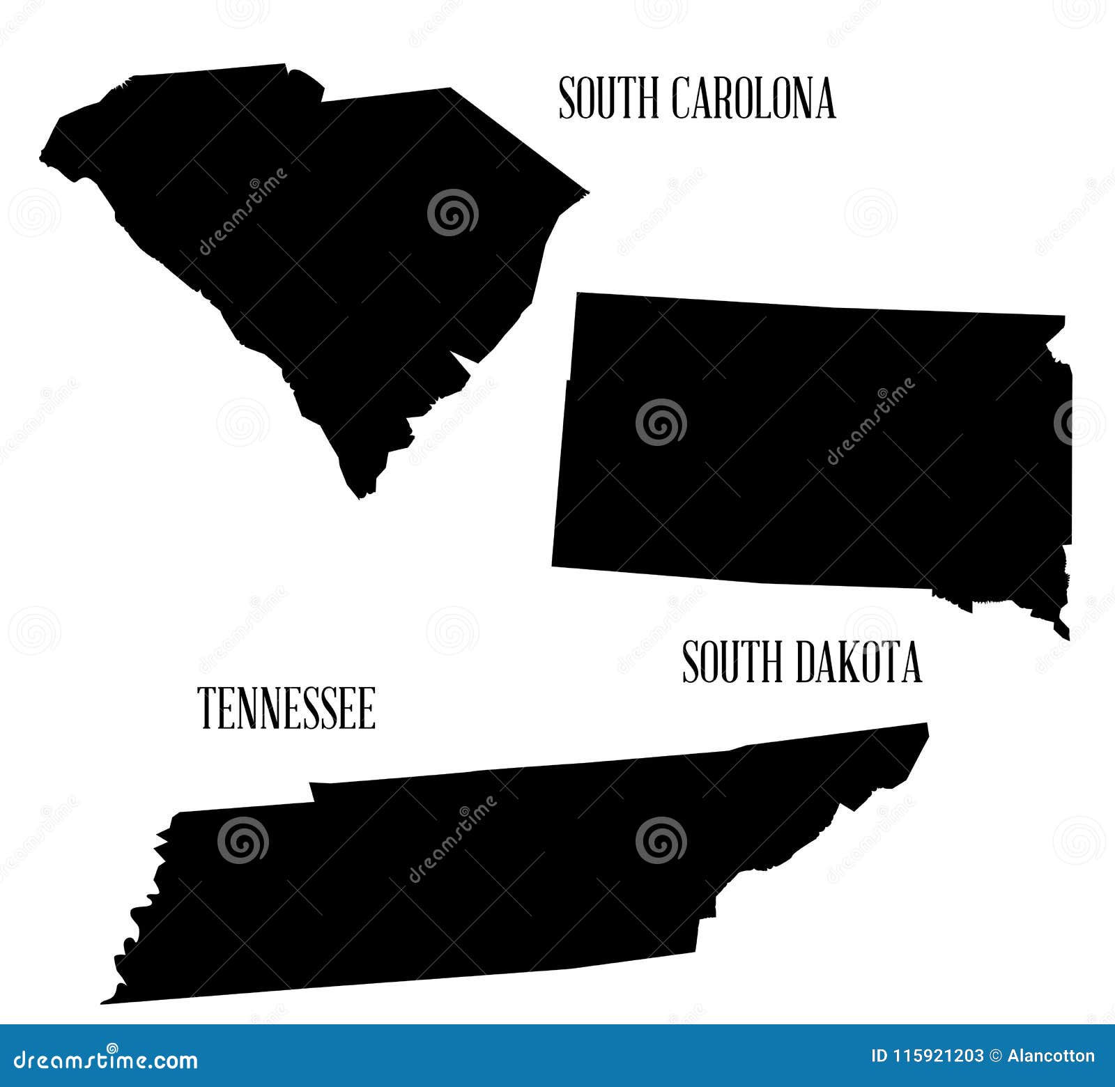 State Silhouette Collection Stock Vector - Illustration of graphic ...