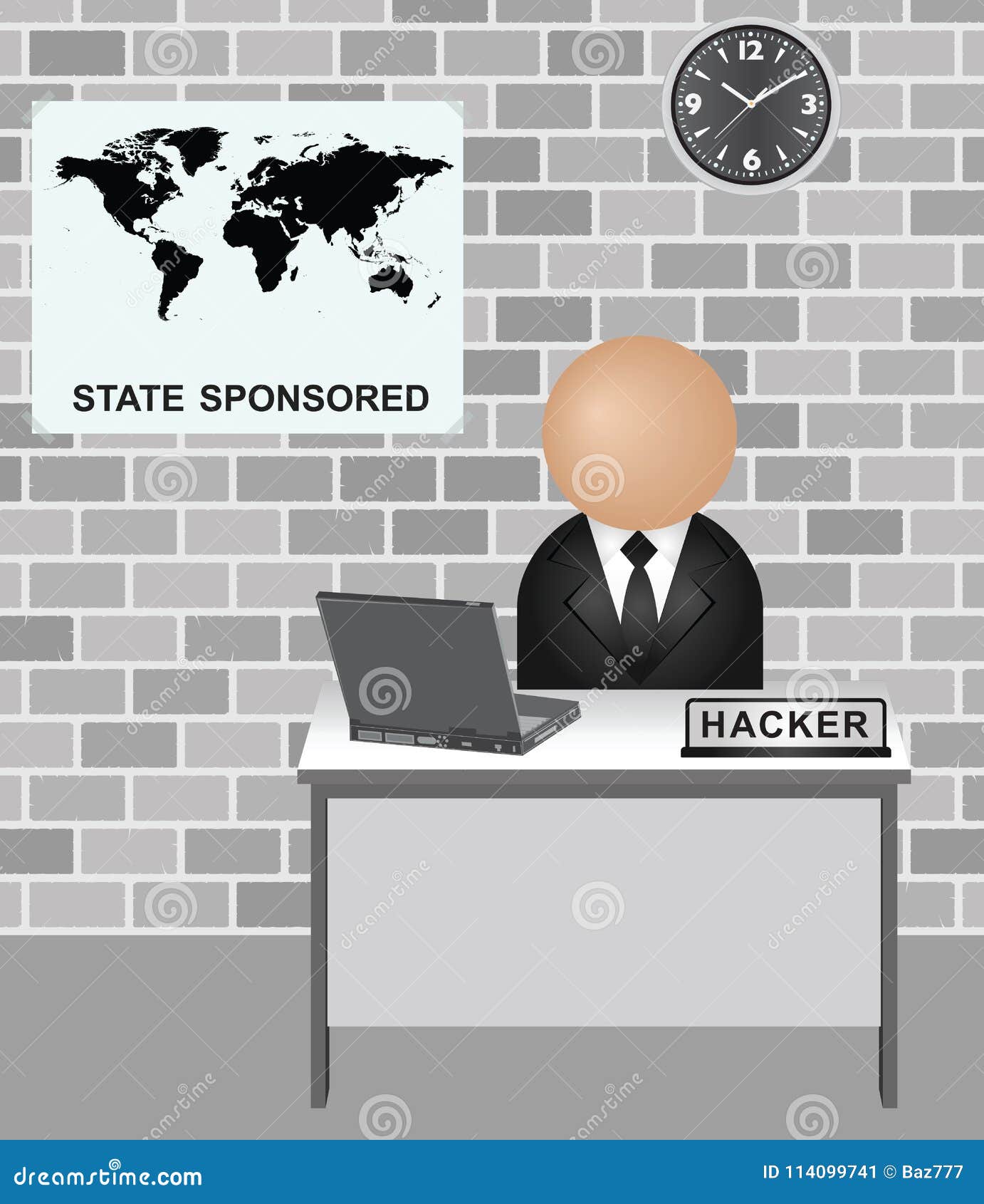 State sponsored hacking stock vector. Illustration of espionage - 114099741