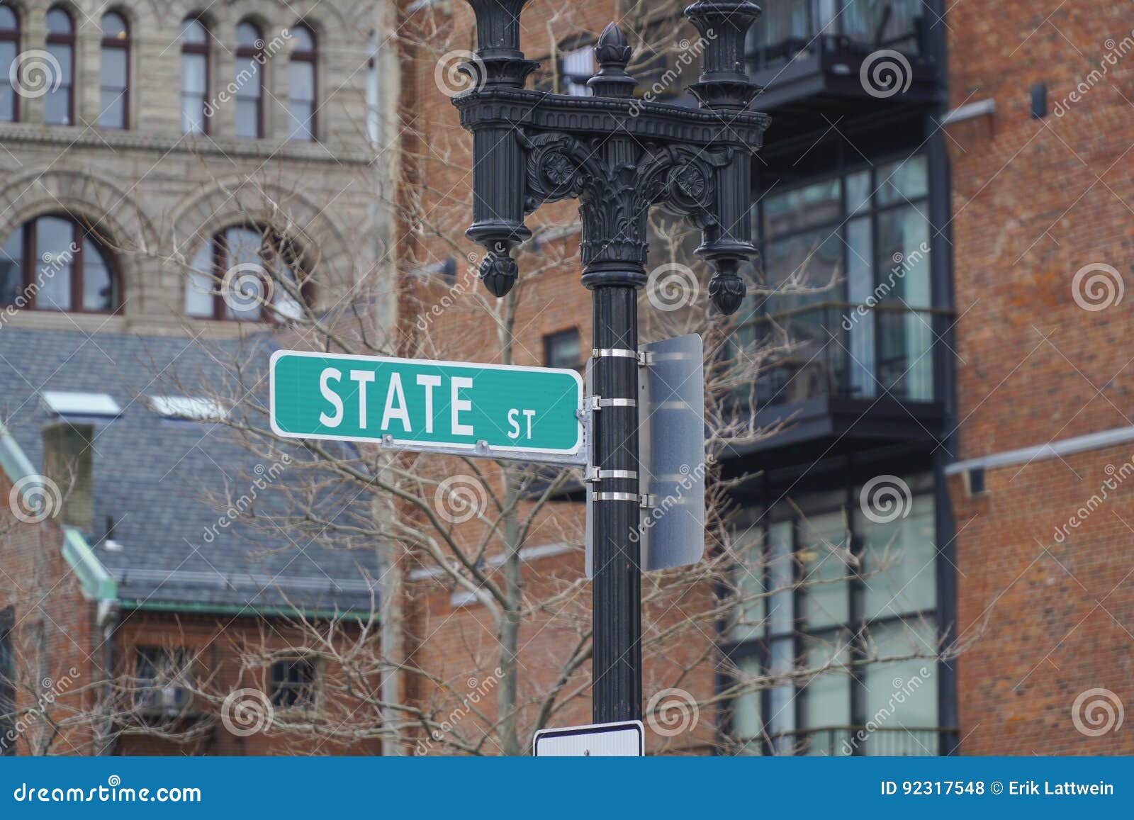 State Street in Boston - BOSTON , MASSACHUSETTS - APRIL 3, 2017 ...
