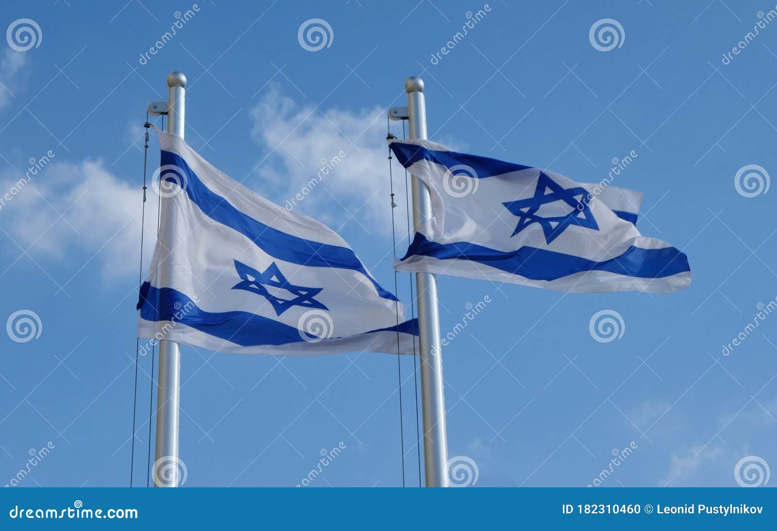 State flag of Israel. stock photo. Image of israel, freedom - 182310460