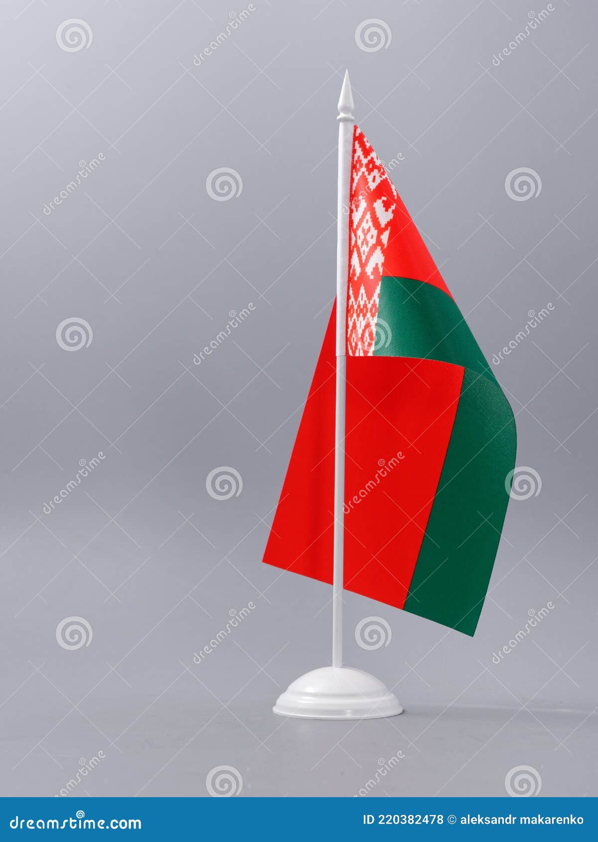 State Symbols of the Belarusian Flag on a Gray Background Stock Photo ...