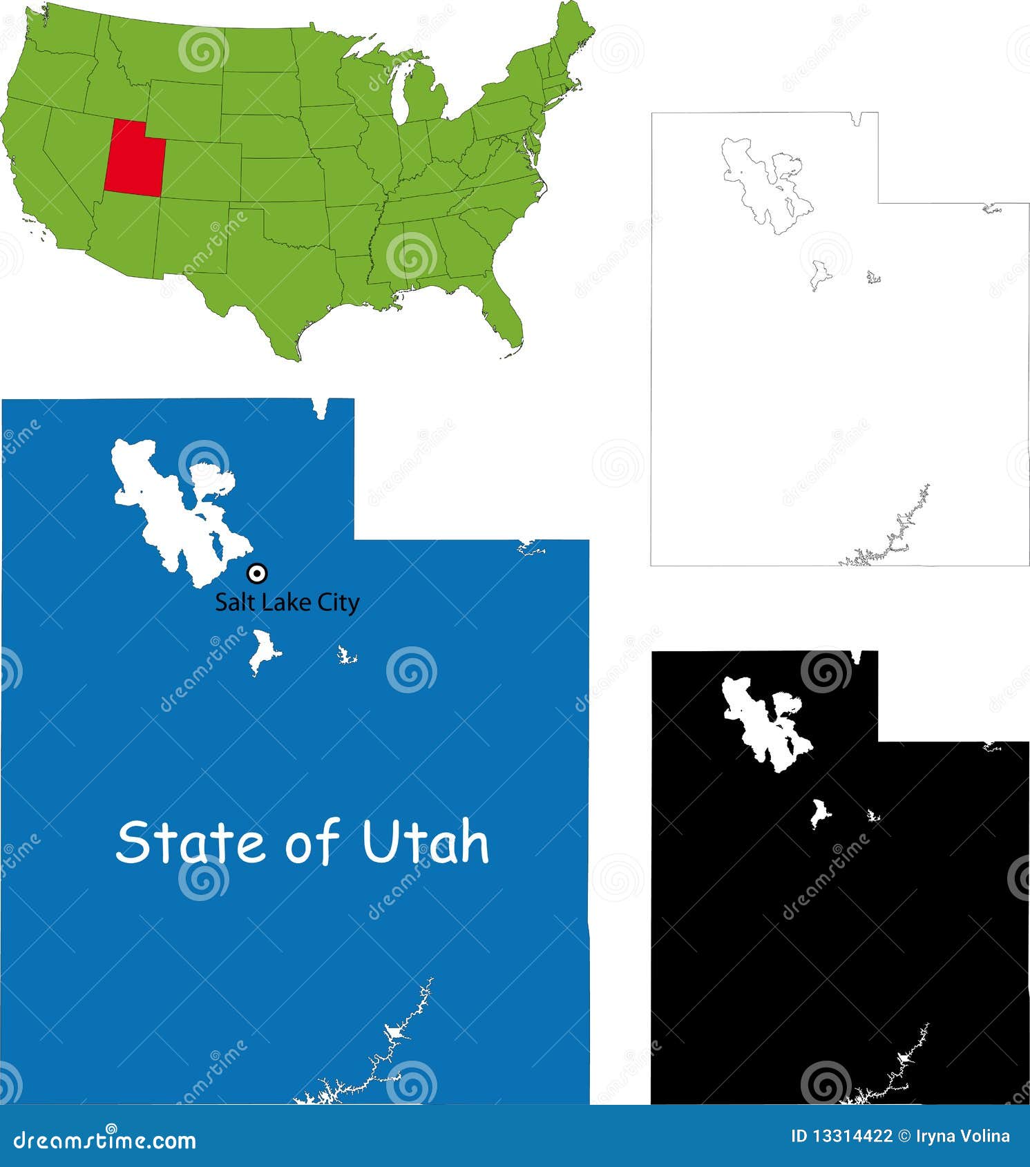 State of Utah, USA stock vector. Illustration of geography - 13314422