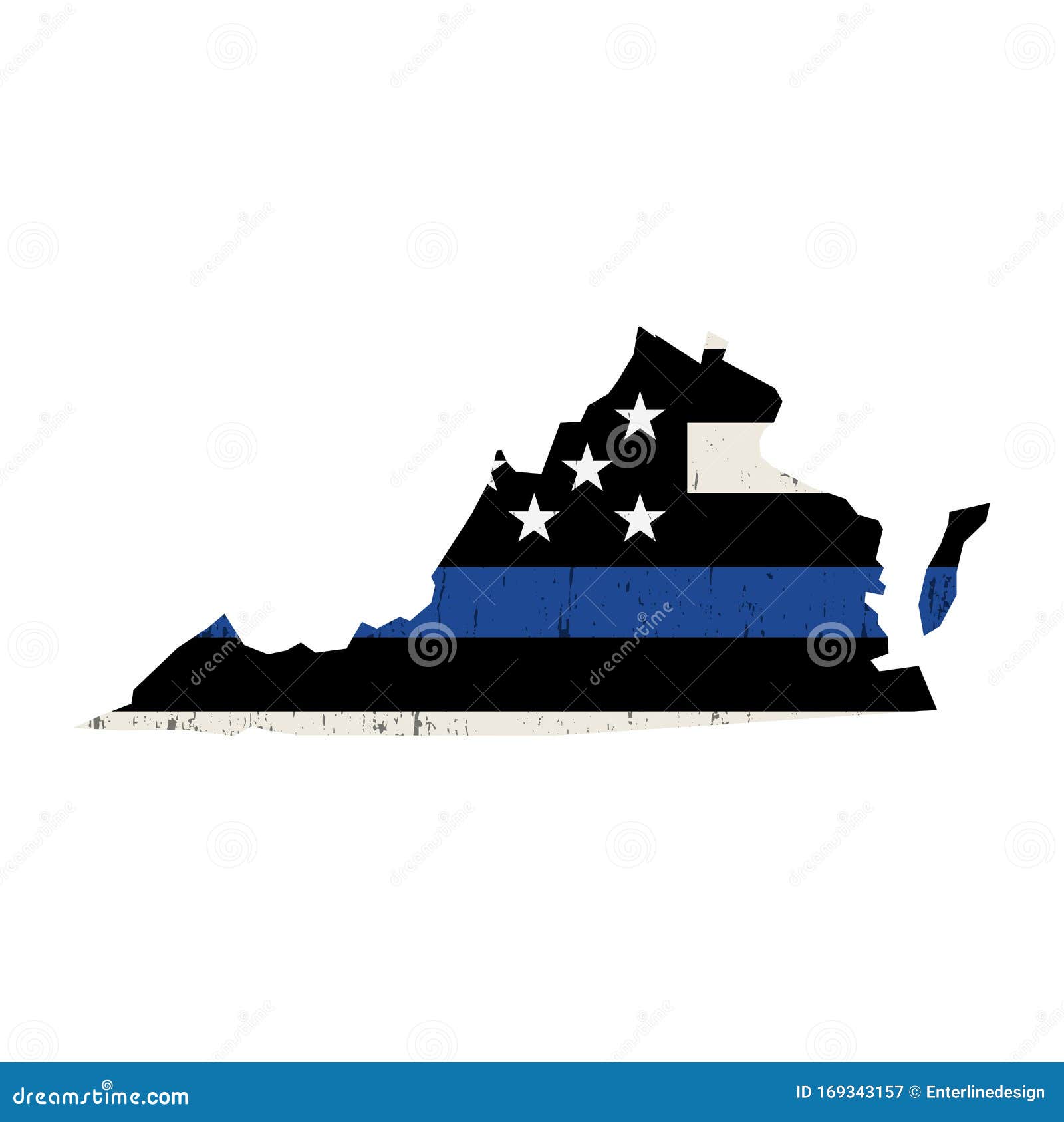 State of Virginia Police Support Flag Illustration Stock Illustration ...