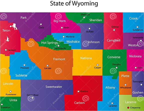 State of Wyoming stock vector. Illustration of border - 9855762