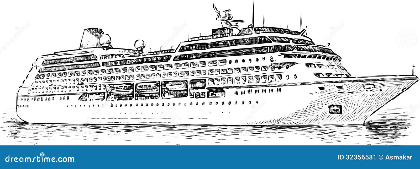 Statek Wycieczkowy ilustracja wektor. Ilustracja złożonej z transport ...