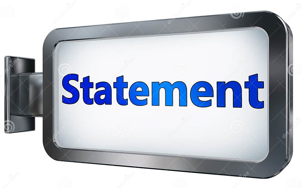 Statement on billboard stock illustration. Illustration of meadow ...