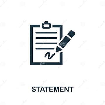 Statement Icon. Monochrome Simple Element from Core Value Collection ...