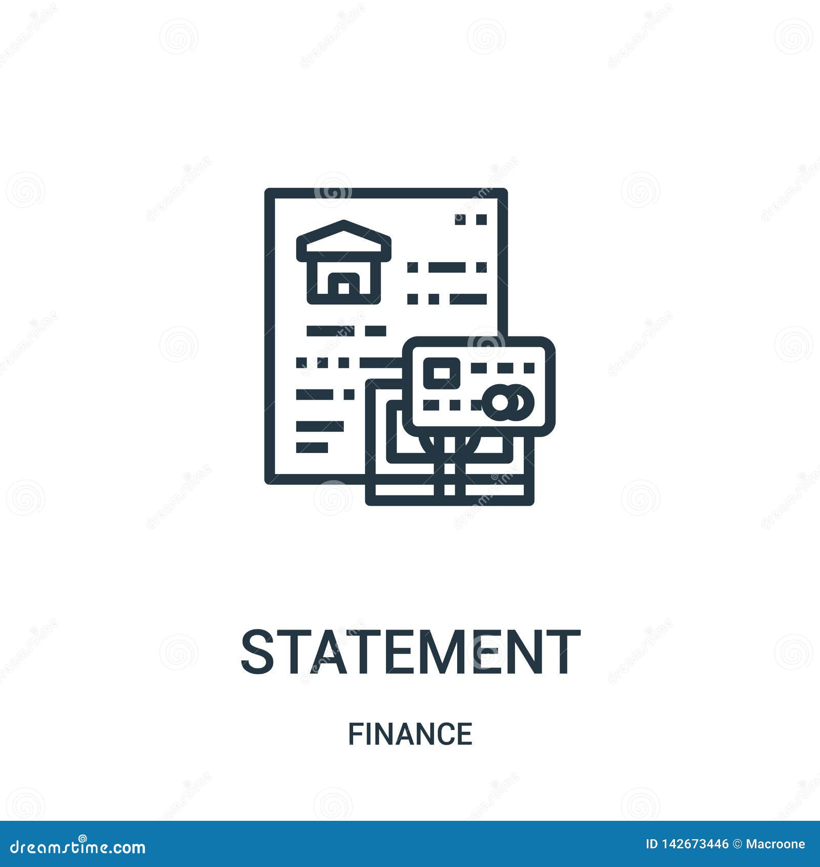 Statement Icon Vector from Finance Collection. Thin Line Statement ...