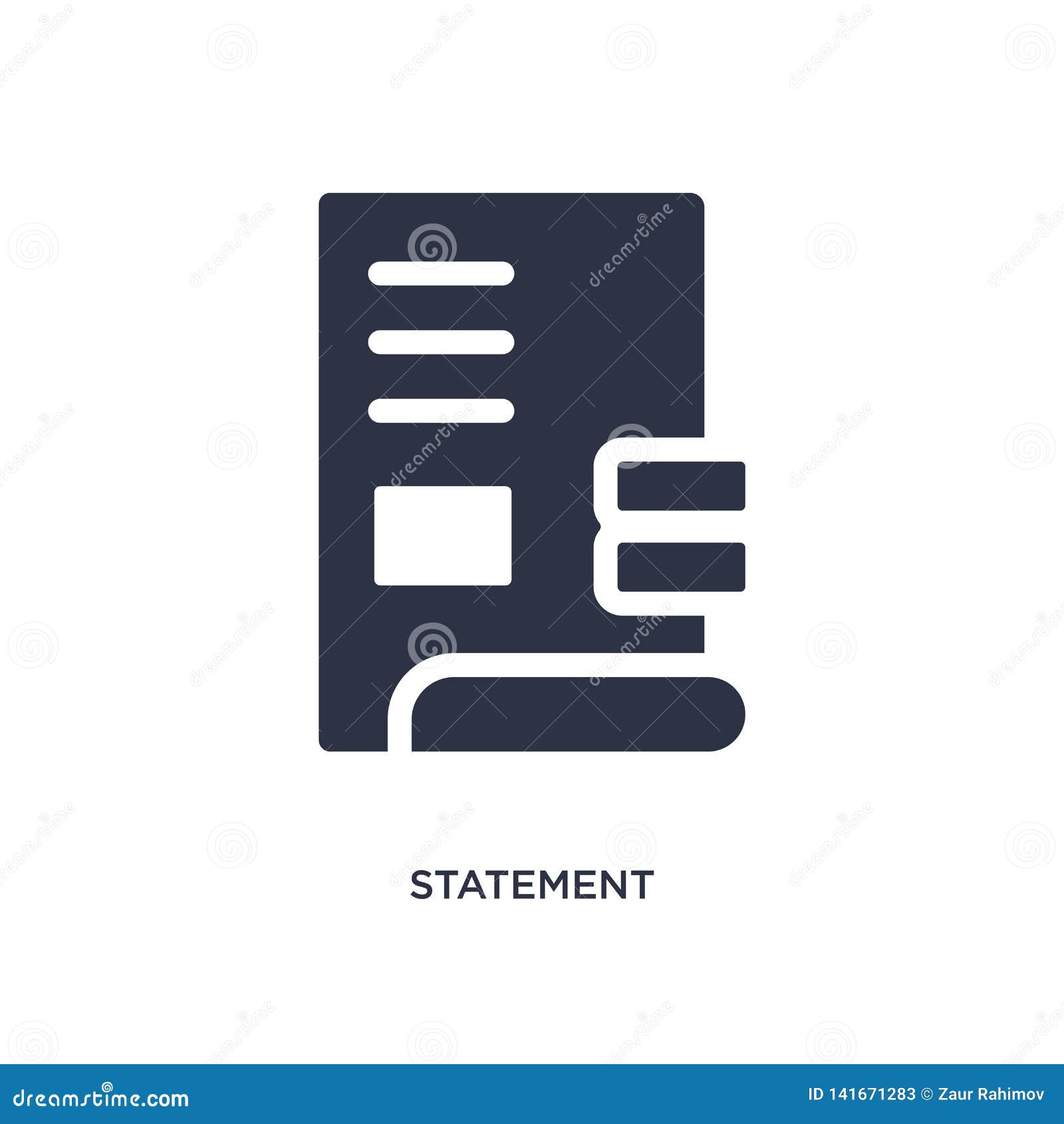 Statement Icon on White Background. Simple Element Illustration from ...
