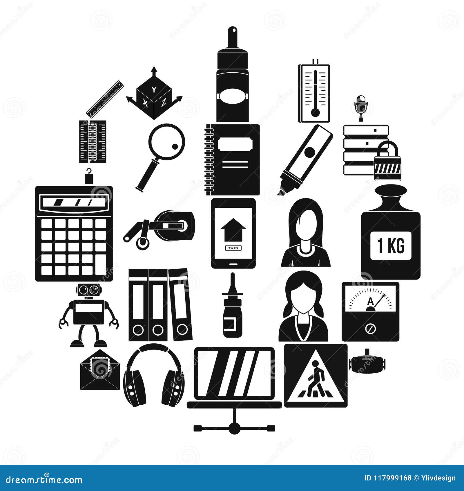 Statement Icons Set, Simple Style Stock Vector - Illustration of info ...
