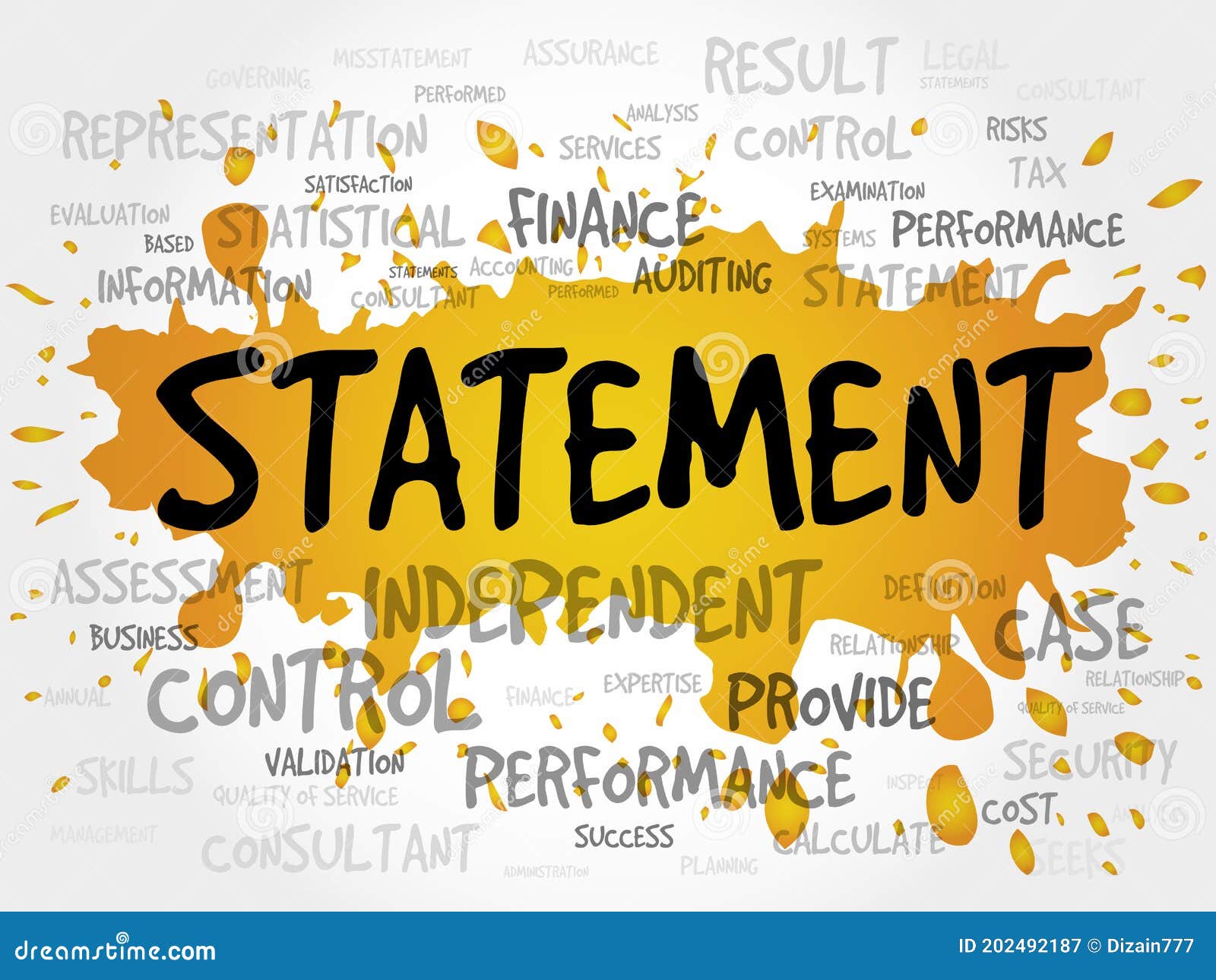 STATEMENT word cloud stock illustration. Illustration of audit - 202492187