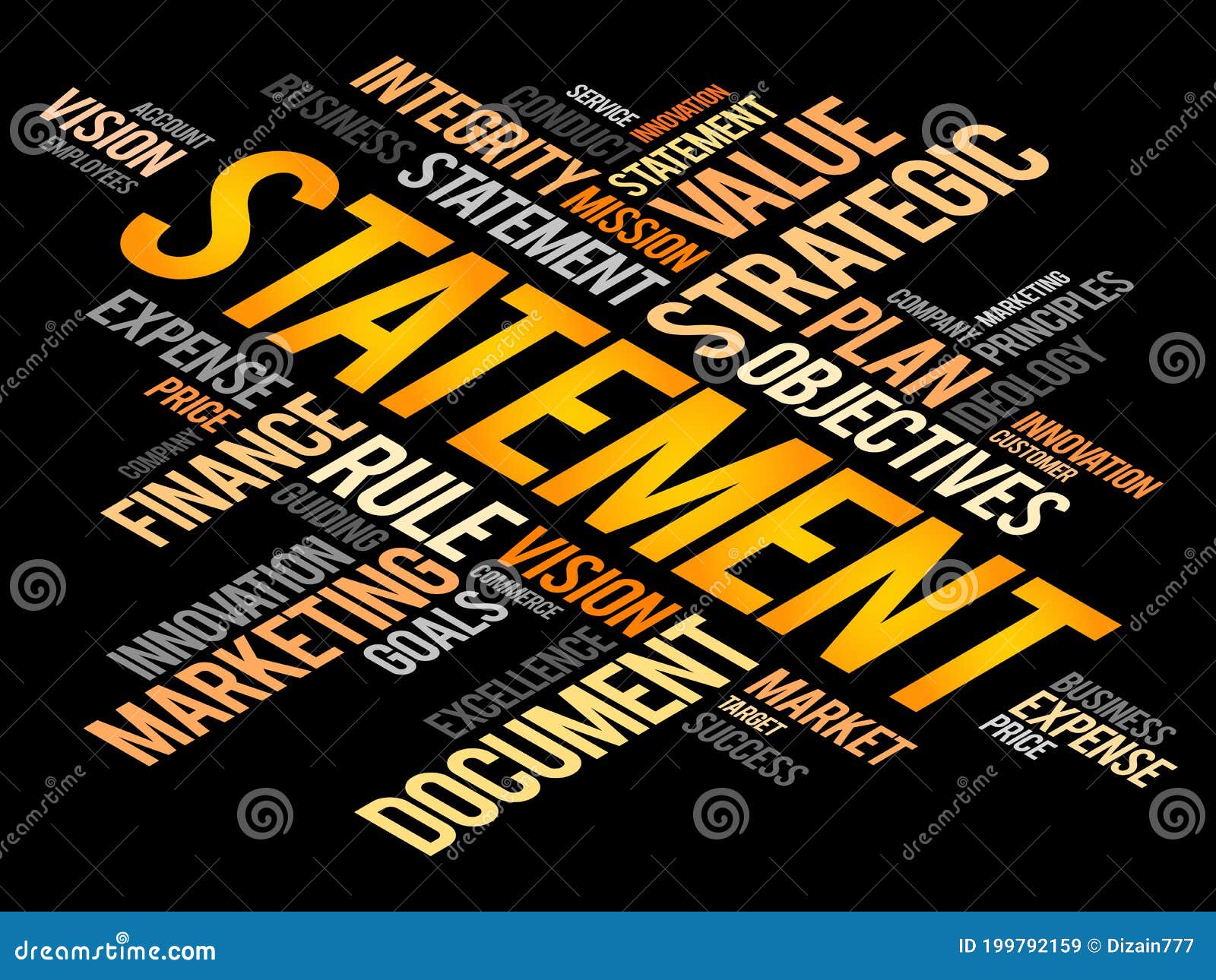 Statement word cloud stock illustration. Illustration of artwork ...