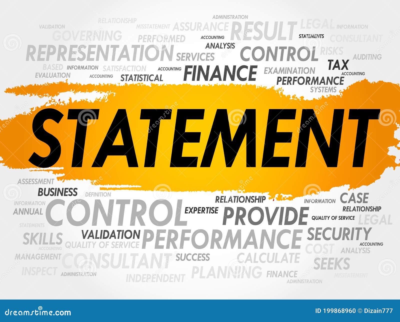 STATEMENT word cloud stock illustration. Illustration of concept ...