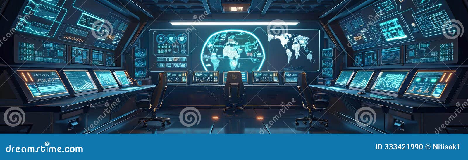 66 Stateoftheart 3D Cartoon AI Security Command Center with Holographic ...