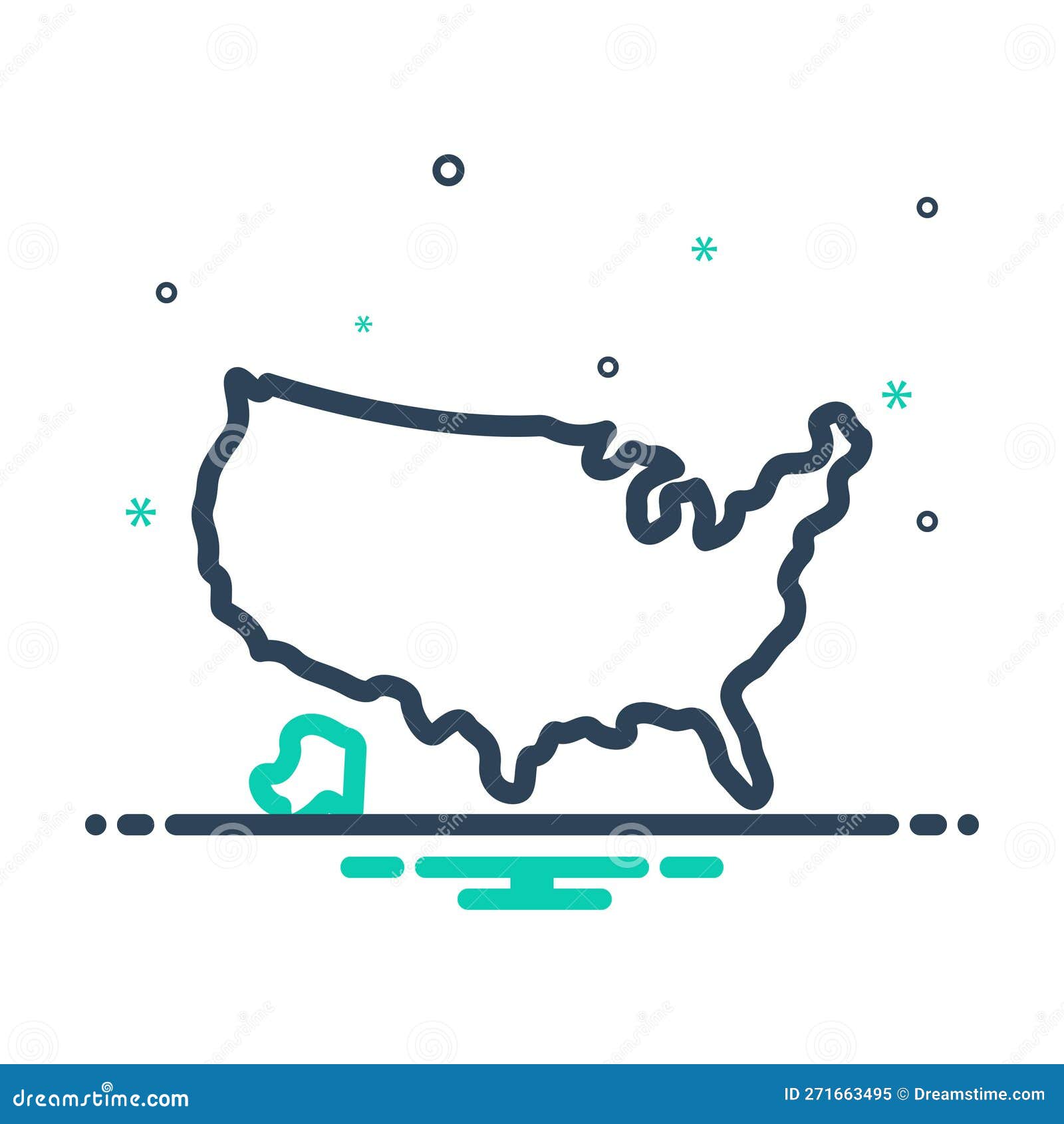 Mix Icon for States, Map and Region Stock Vector - Illustration of ...