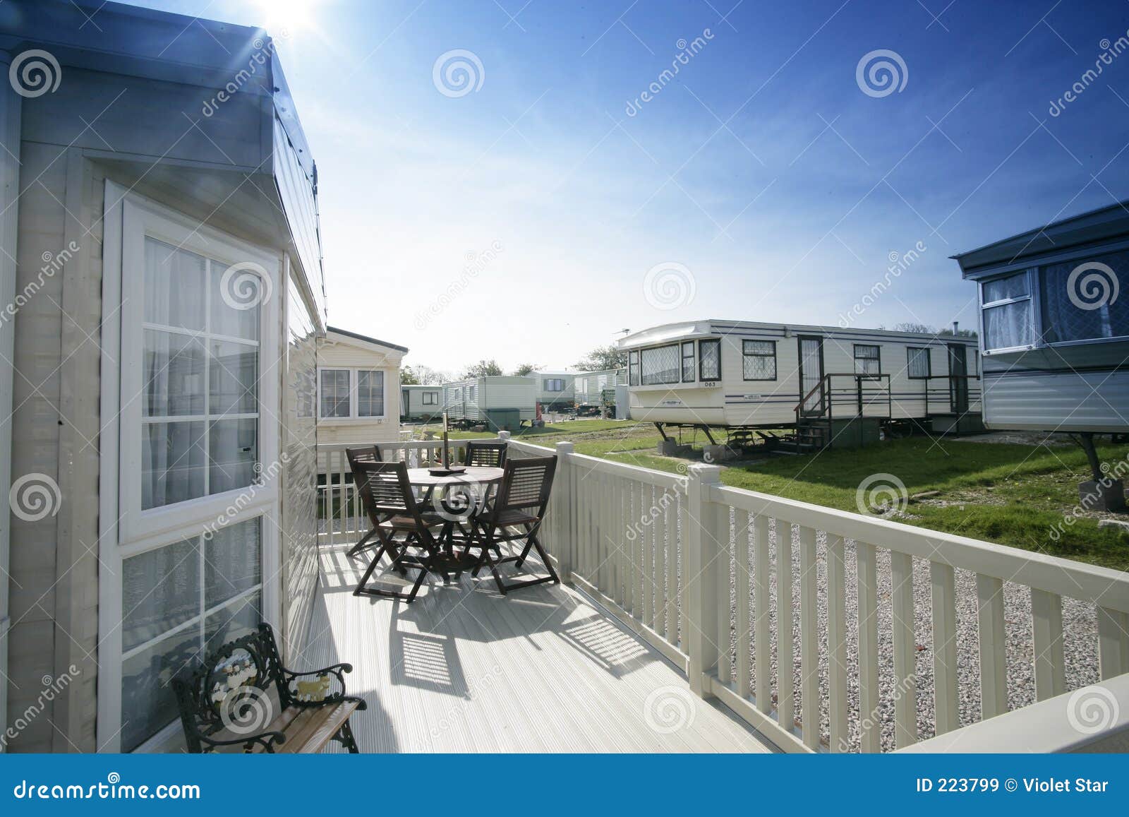 Static caravan stock image. Image of holiday, mobile, veranda - 223799