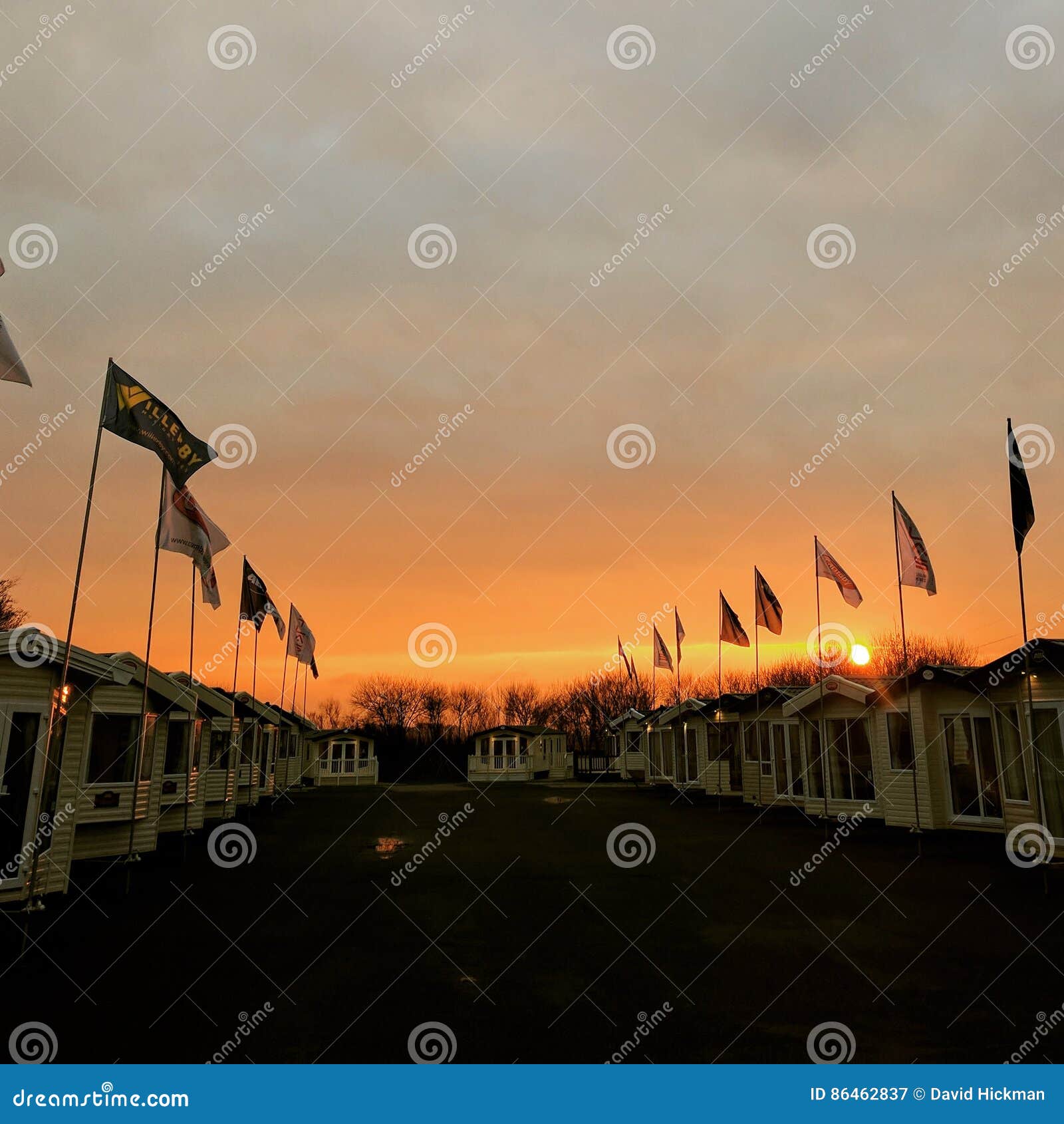 Static Caravan stock image. Image of sunset, caravan - 86462837