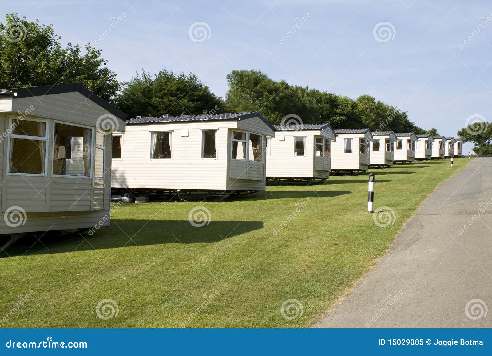 Static Caravans on a Camping Site Stock Image - Image of grass, mobile ...