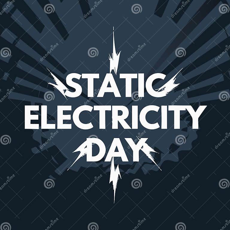 Static Electricity Day Celebration with Striking Text and Design Stock ...