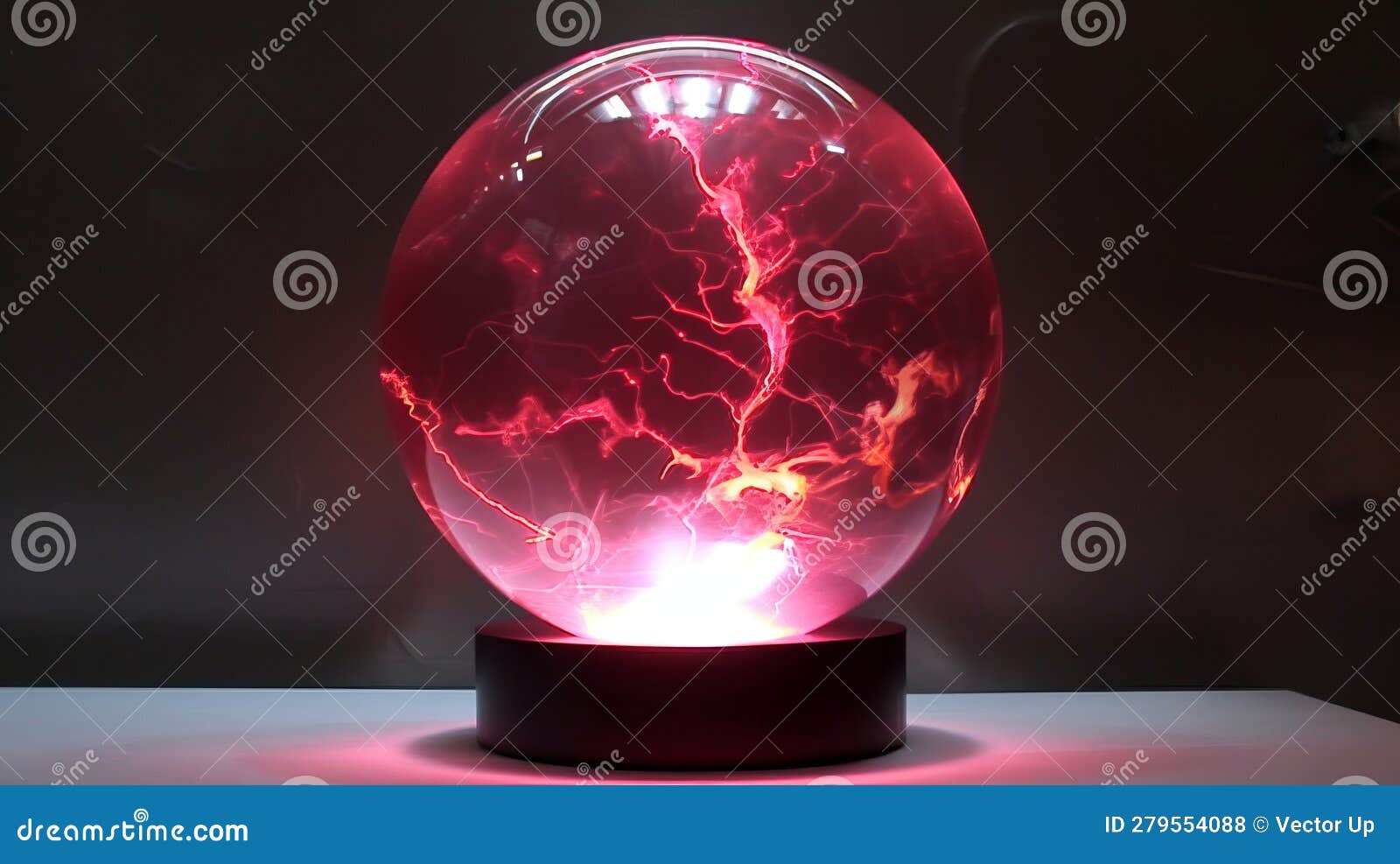Static Electricity in Plasma on a Tesla Sphere. Generative AI Stock ...