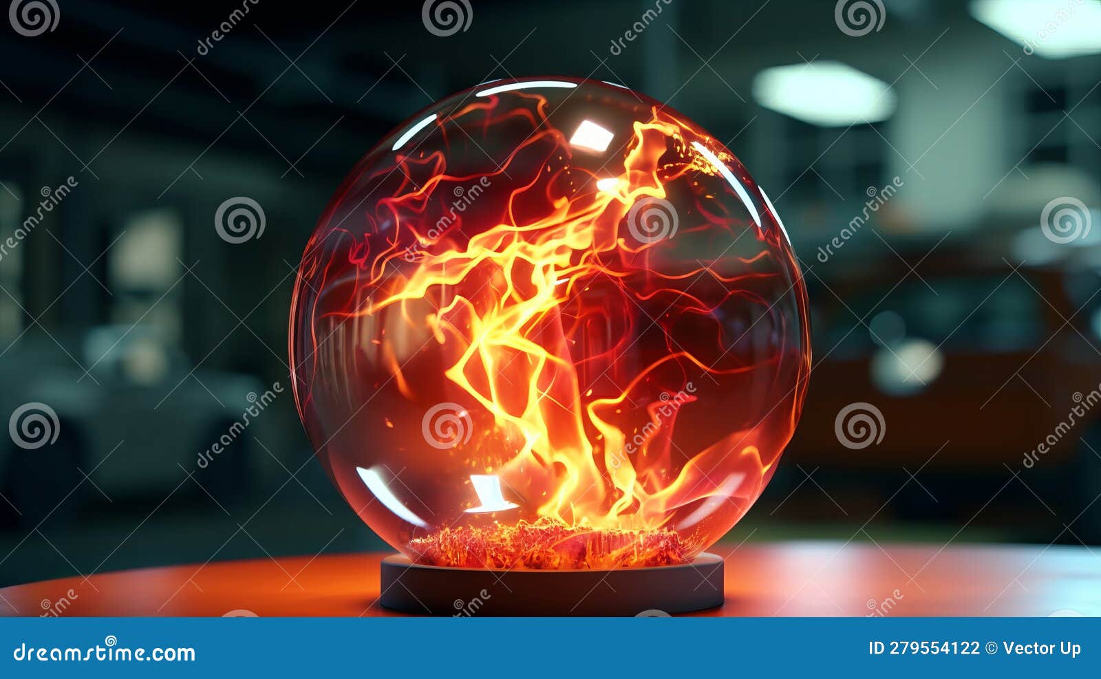 Static Electricity in Plasma on a Tesla Sphere. Generative AI Stock ...