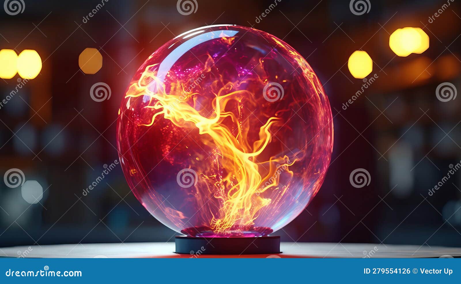 Static Electricity in Plasma on a Tesla Sphere. Generative AI Stock ...