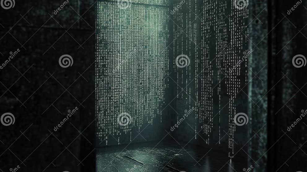 A Static Image of Encrypted Code Running in a Terminal Window ...