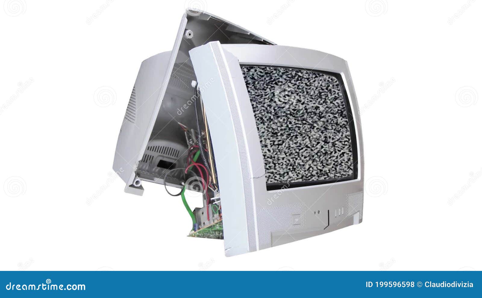 Broken tv static noise stock footage. Video of screen - 199596598