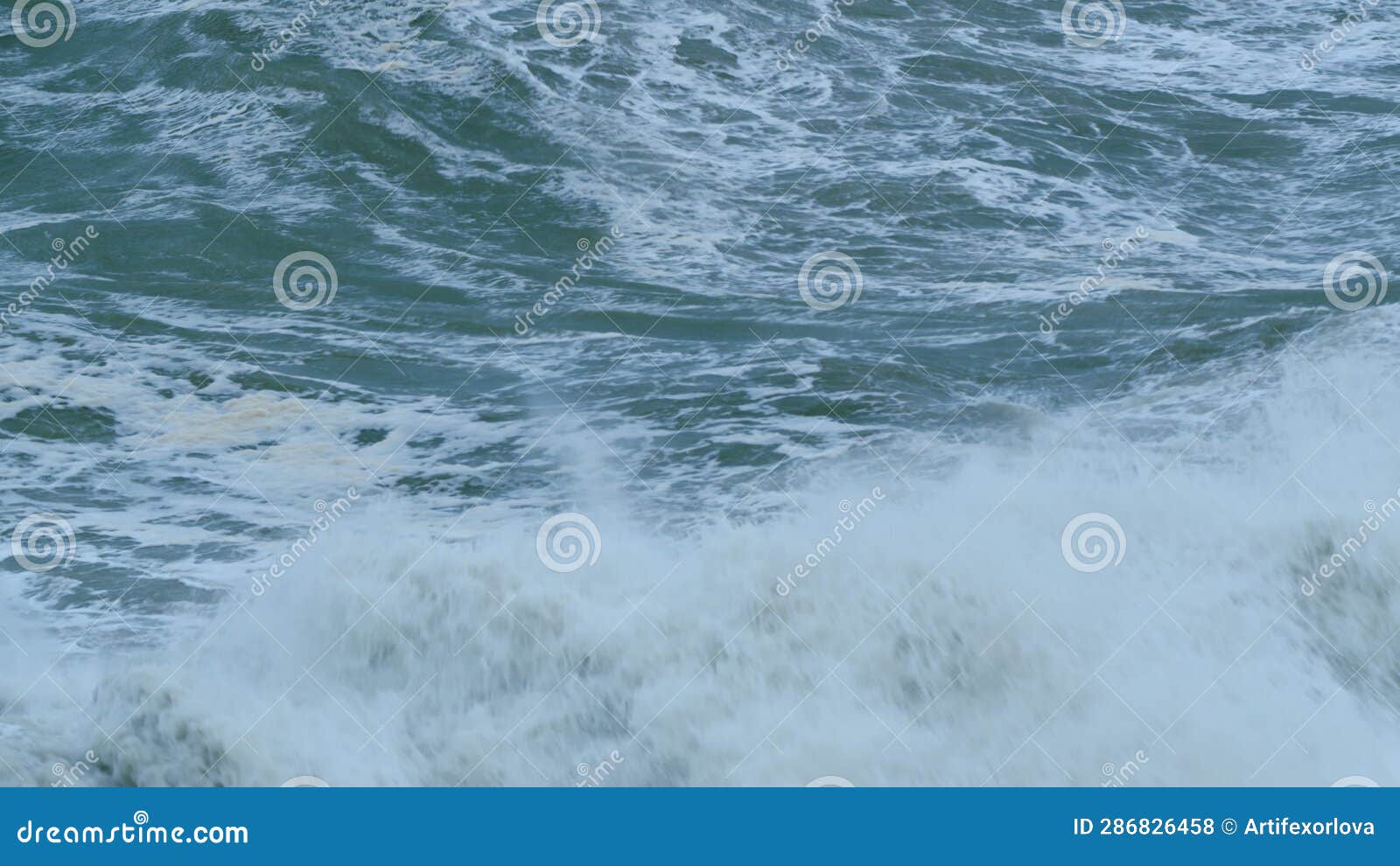 Ocean Waves during a Storm. Bad Weather Cyclone Hurricane Wind. Static ...