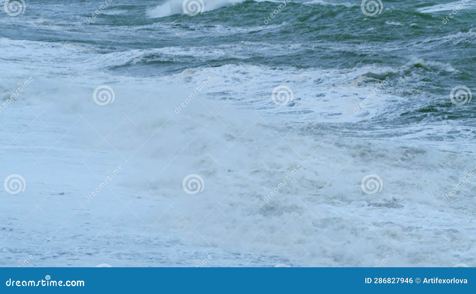 Ocean Waves during a Storm. Bad Weather Cyclone Hurricane Wind. Static ...