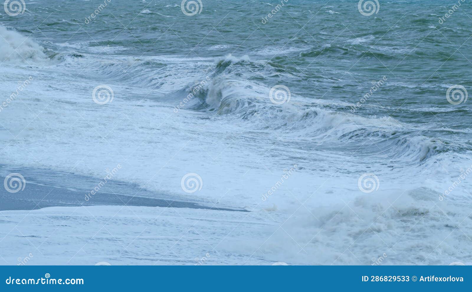 Powerful Stormy Sea Waves. Climate Change Effect on the Weather Crating ...