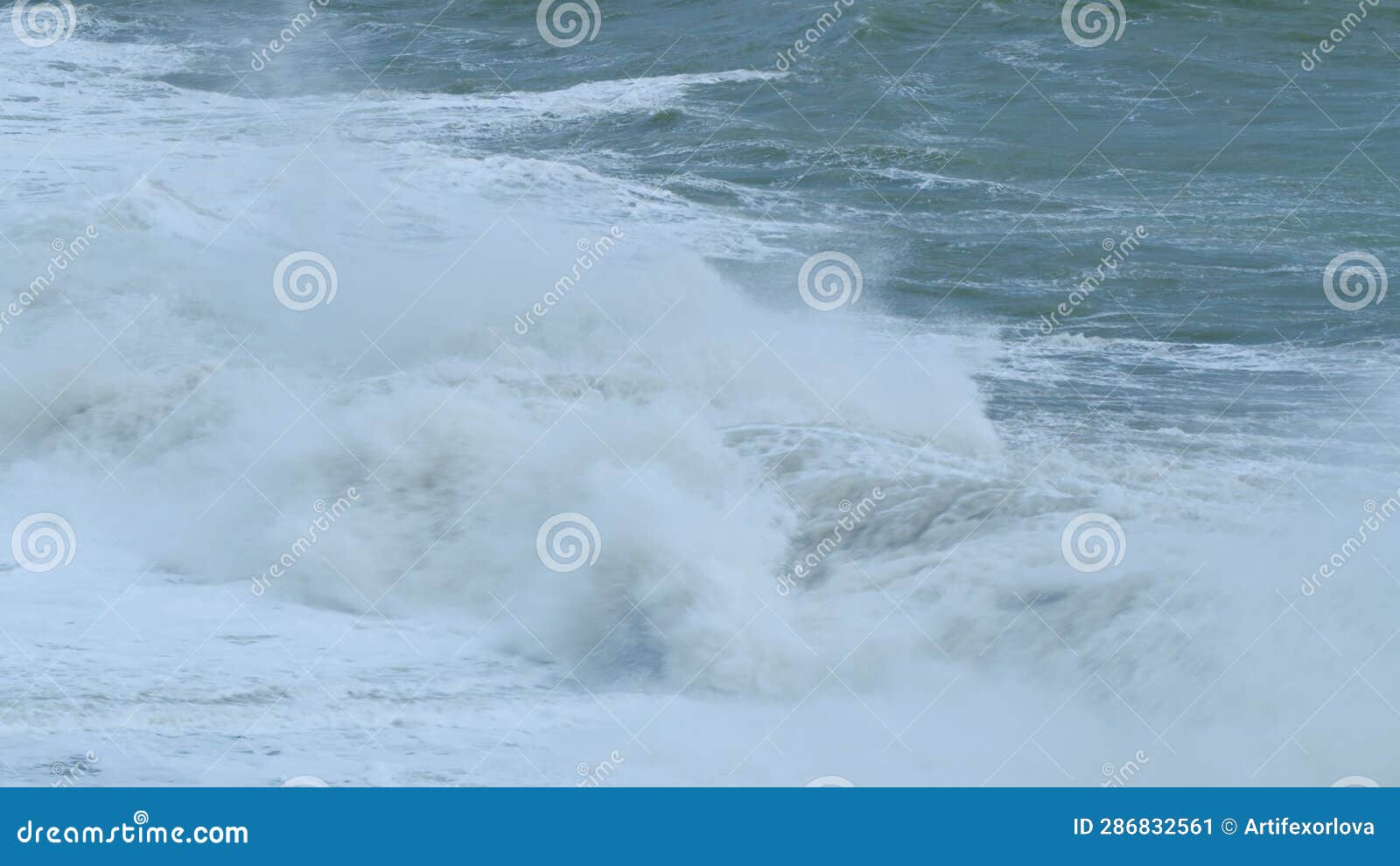 Powerful Stormy Sea Waves. Climate Change Effect on the Weather Crating ...
