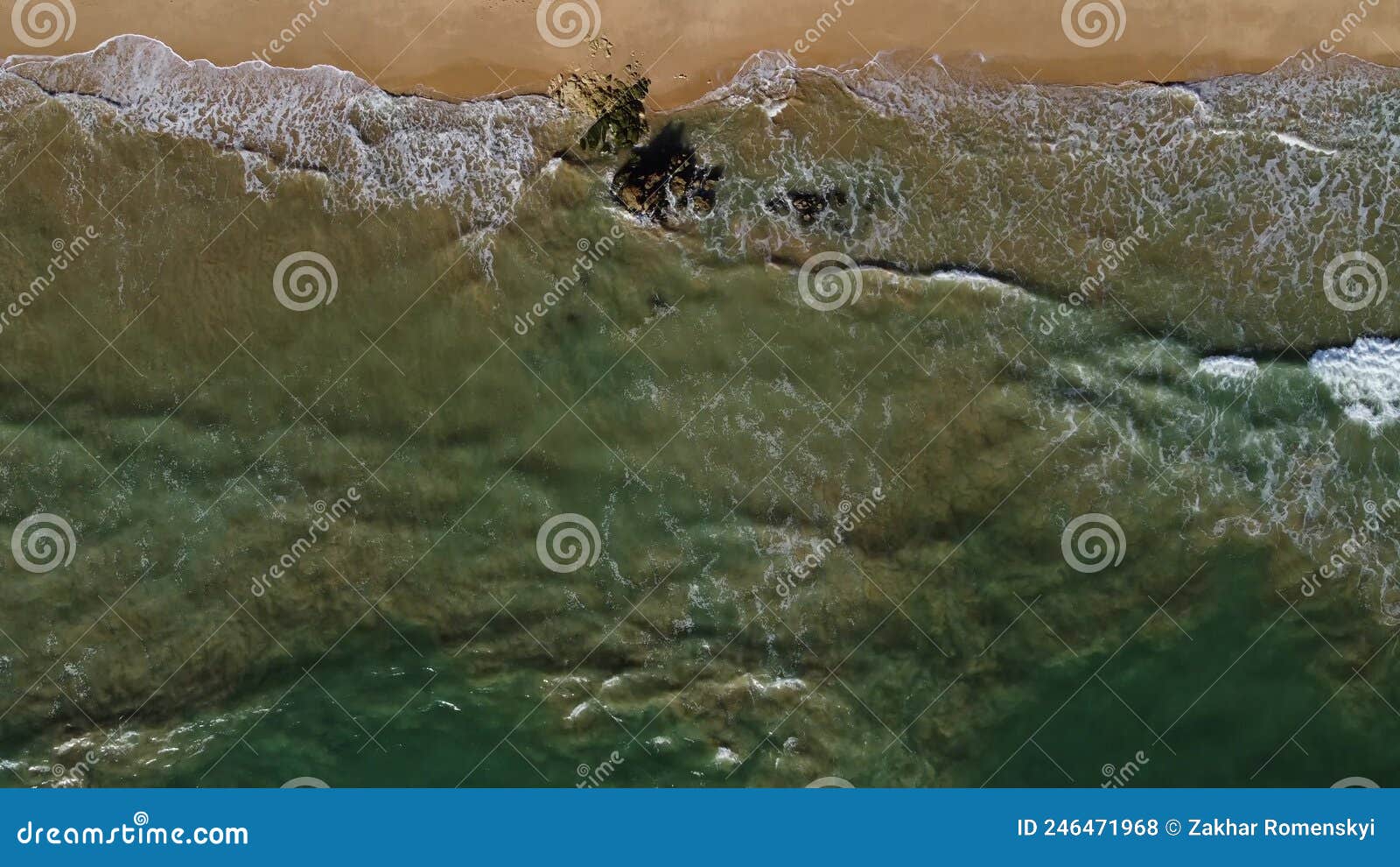 A Static Shot from a Drone on the Calm Waves of the Surf. Stock Footage ...
