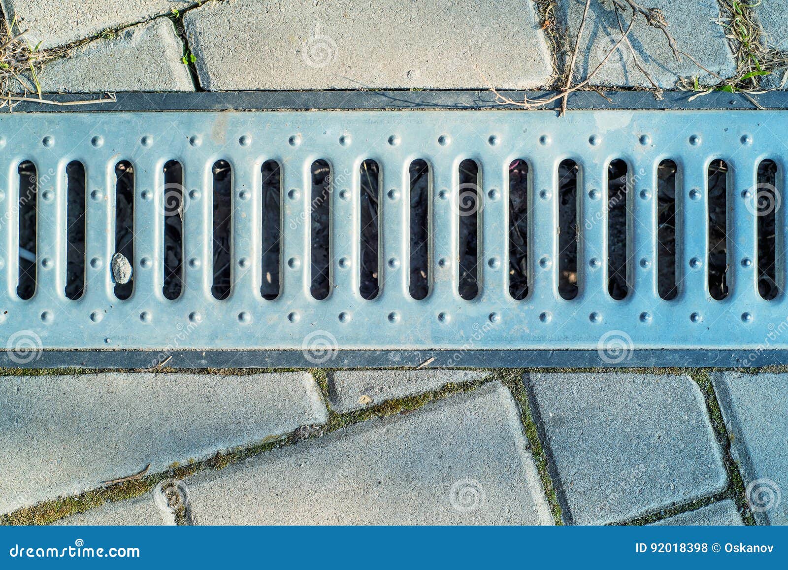 Static Shot of Storm Drain in Road Stock Photo - Image of ...