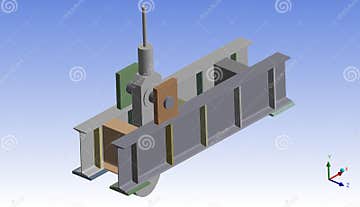 Industrial Lifting Beam for a Hydropower Project Stock Illustration ...