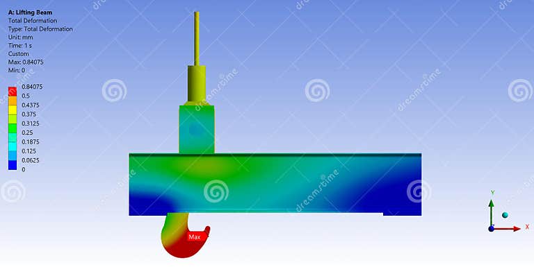 Industrial Lifting Beam for a Hydropower Project Stock Illustration ...
