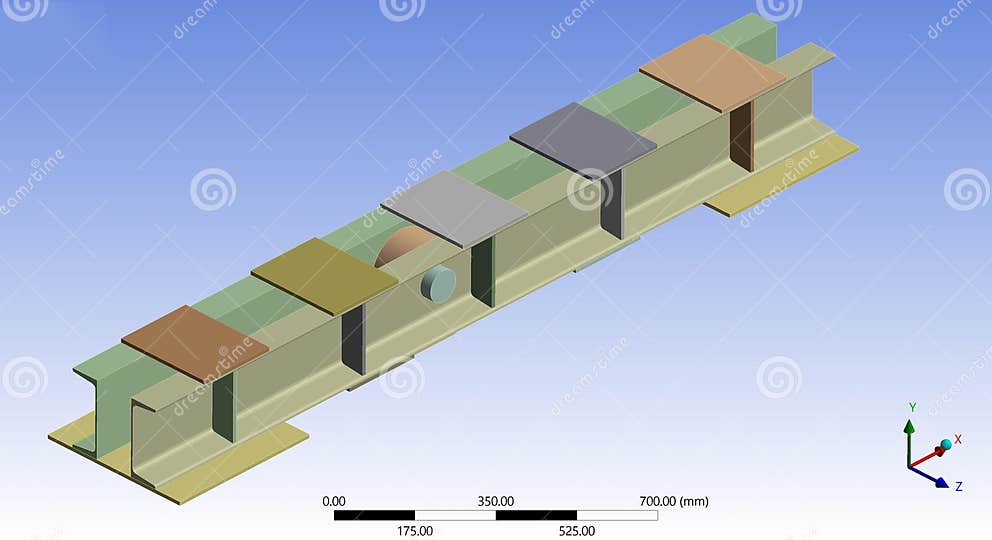 Industrial Lifting Beam for a Hydropower Project Stock Illustration ...