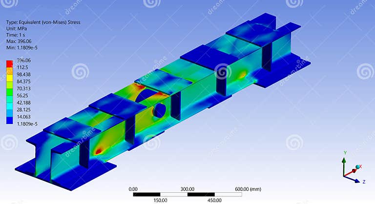 Industrial Lifting Beam for a Hydropower Project Stock Illustration ...
