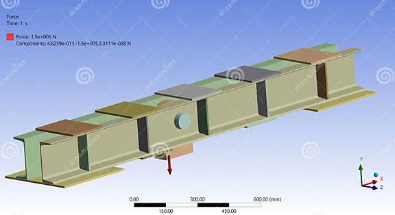 Industrial Lifting Beam for a Hydropower Project Stock Illustration ...