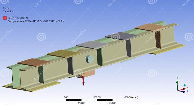 Industrial Lifting Beam for a Hydropower Project Stock Illustration ...