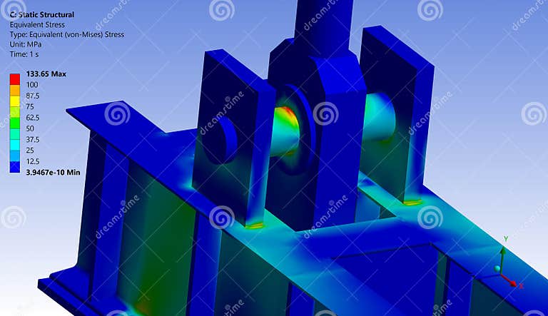 Industrial Lifting Beam for a Hydropower Project Stock Illustration ...