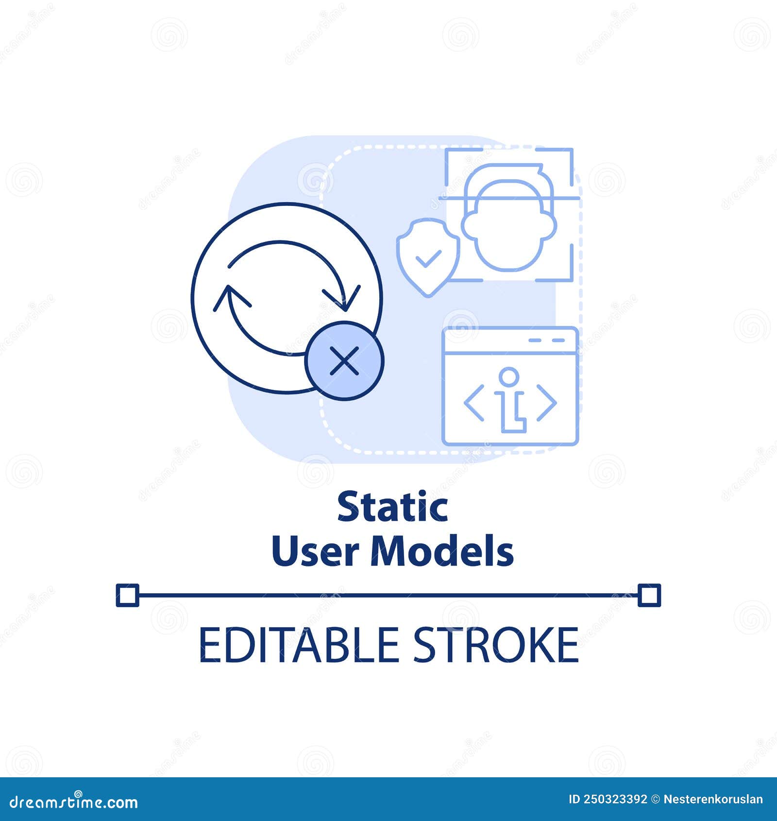 Static User Models Light Blue Concept Icon Stock Vector - Illustration ...