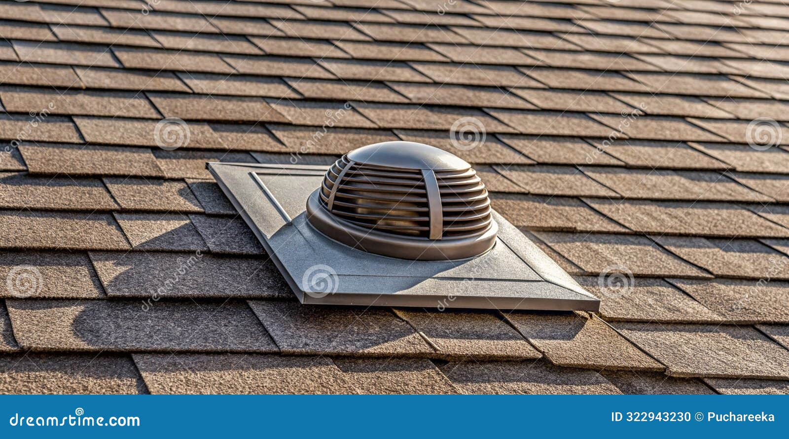 Static Vent Installed on a Shingle Roof for Passive Attic Ventilation ...