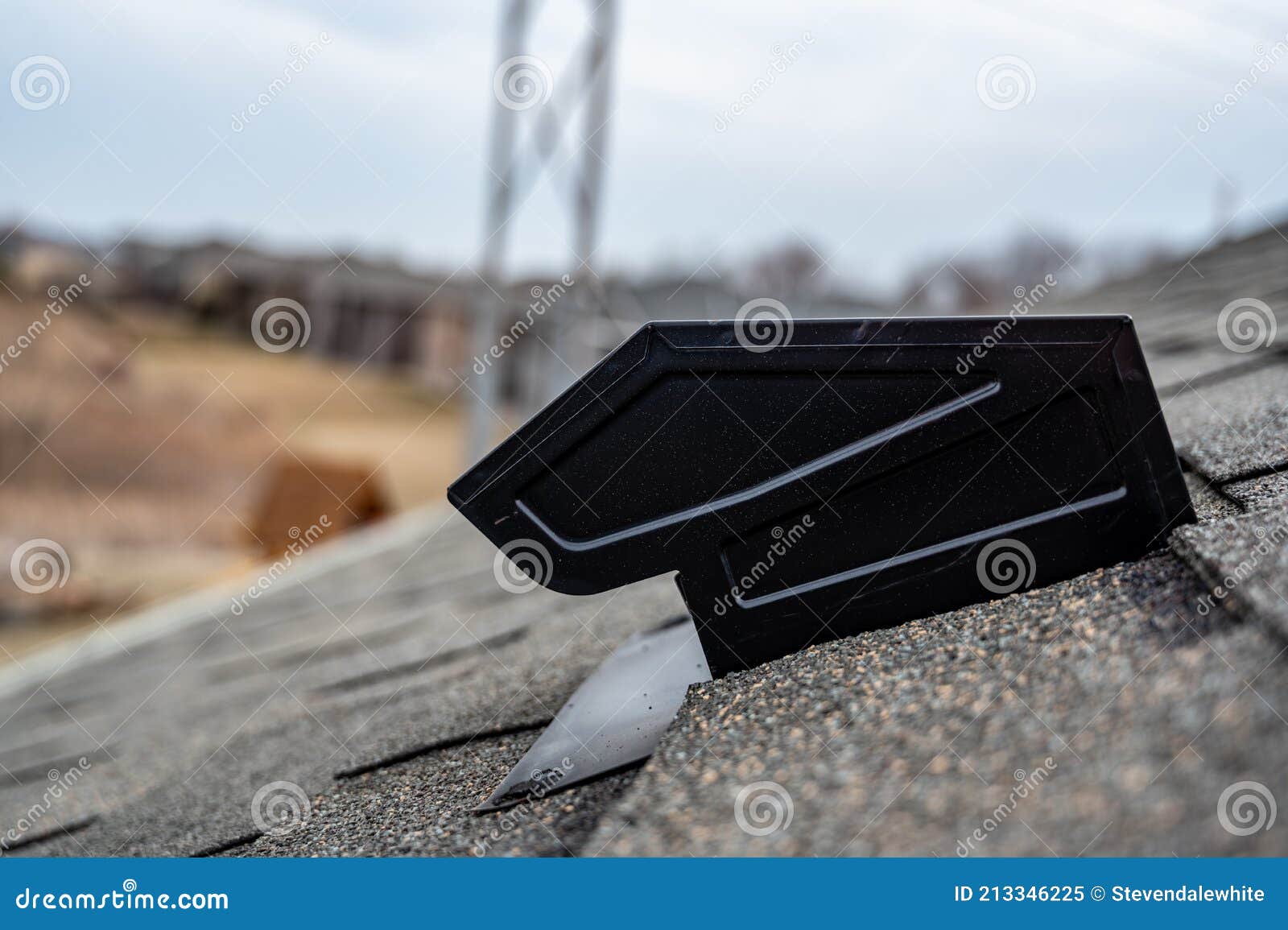 Static Vent Installed on a Shingle Roof for Passive Attic Ventilation ...