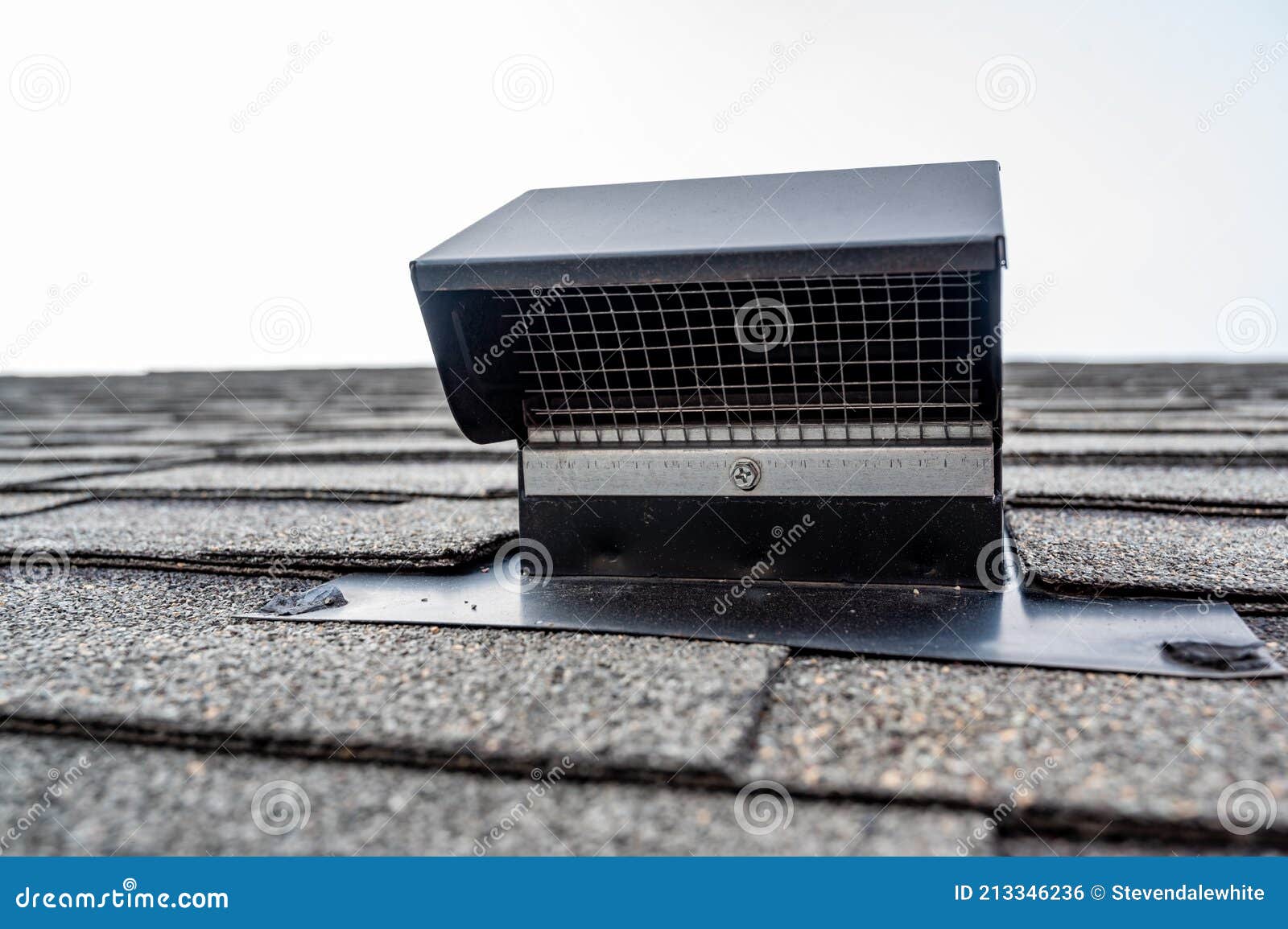 Static Vent Installed on a Shingle Roof for Passive Attic Ventilation ...